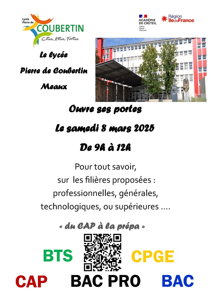 Equipe et contacts -Lycée Pierre de Coubertin